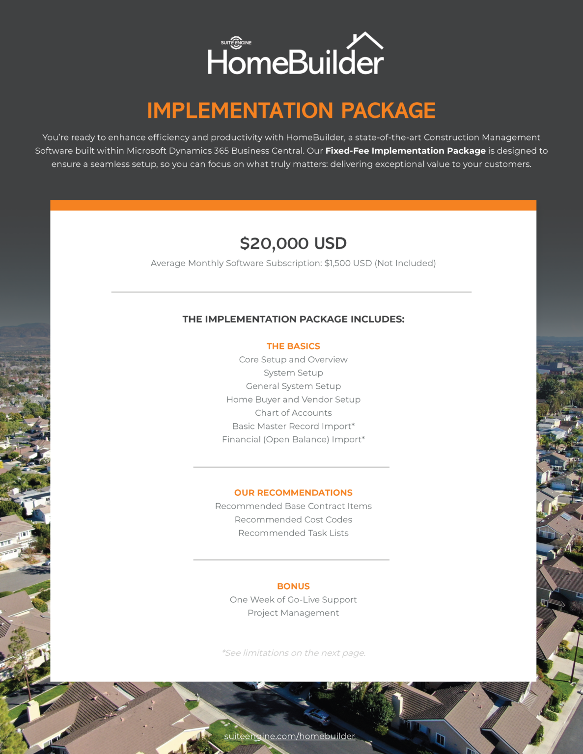 HomeBuilder Implementation Package | SUITE ENGINE